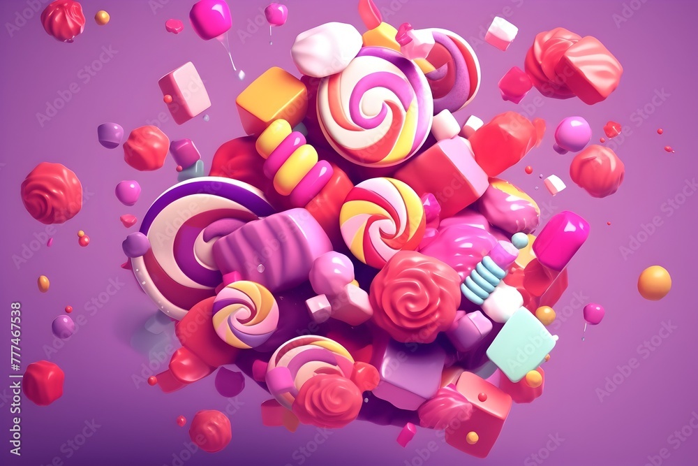 Candy Style Minimalist 3D Animation: A Tribute to Simple Sugary ...