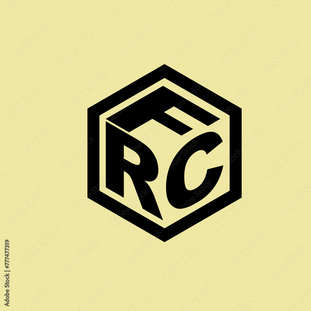 Vektorová grafika „Vector graphic of rfc,frc logo, with hexagon style ...