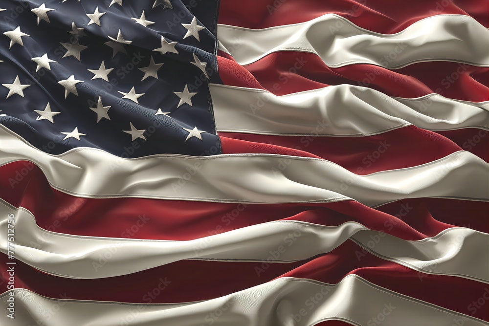 Patriotic Display: An Ultra High-Resolution Hyper-Realistic American ...