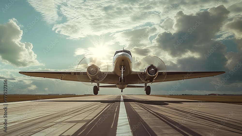 an iconic moment of an historic aircraft making a low pass over an ...