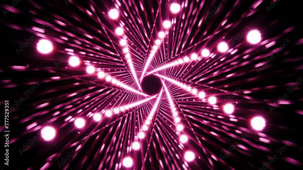 seamless VJ loop 3d animation geometric magenta patterns for live ...