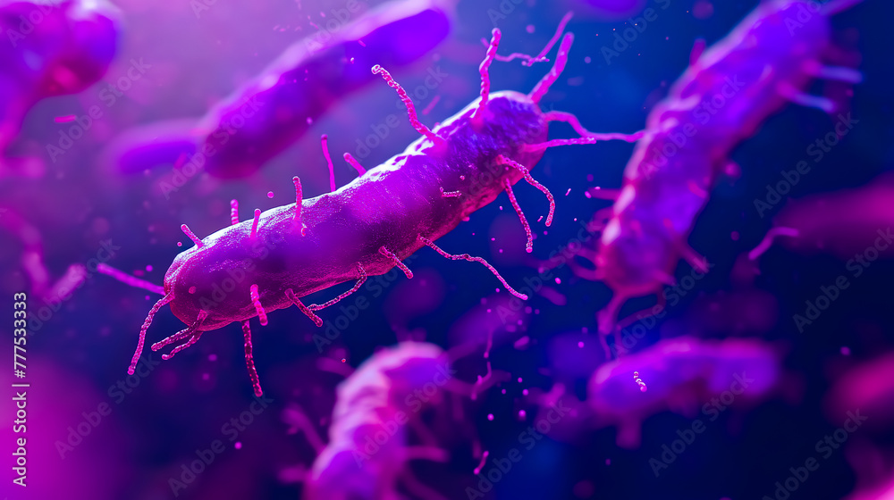 Clostridium botulinum (Latin) - an anaerobic gram-positive bacterium of ...