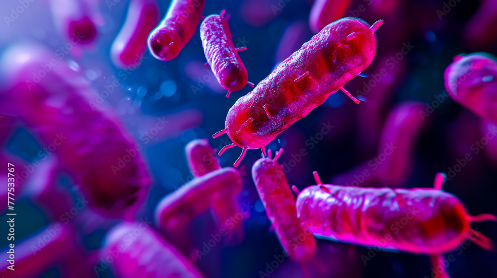 Clostridium botulinum (Latin) - an anaerobic gram-positive bacterium of ...