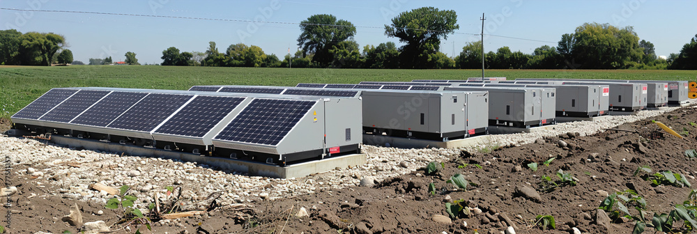 A grid-scale battery system, modern energy storage solutions powering ...