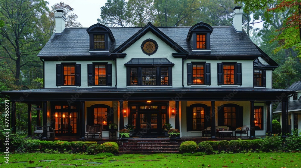 Exterior colonial house styles boast symmetrical facades, grand ...