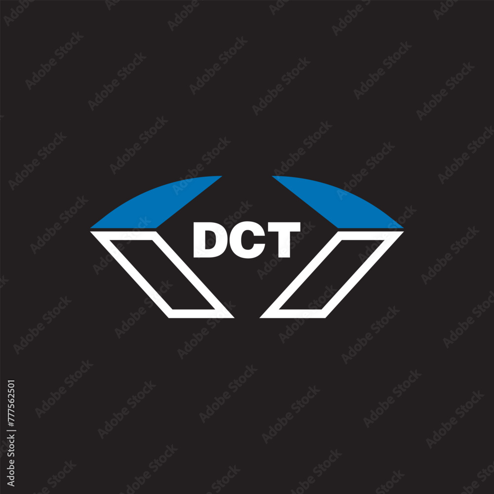 DCT letter logo design on white background. DCT logo. DCT creative ...