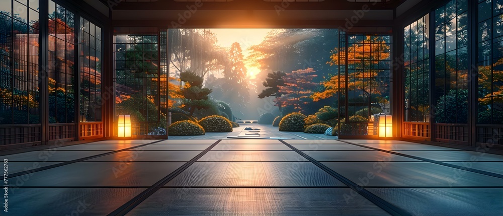 Creating a digital representation of tatami mats in a traditional dojo ...