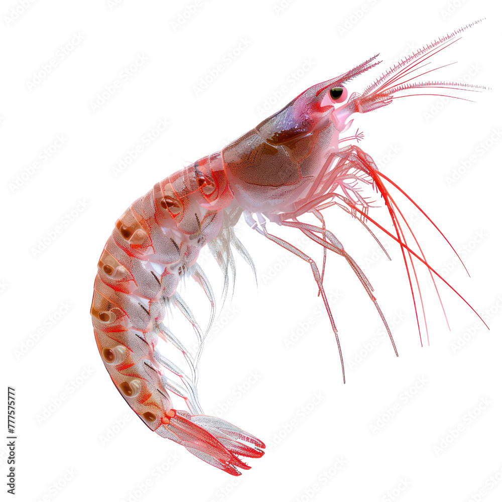 antarctic krill on isolated transparent background 素材庫插圖 | Adobe Stock