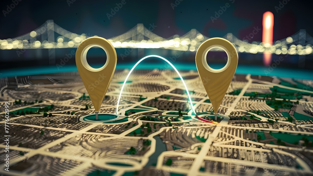 Efficient Route Planning Guidance with Detailed GPS Map and Two Pins ... Efficient Route Planning Guidance with Detailed GPS Map and Two Pins ...