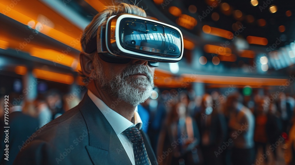 senior business manager man attending corporate event presentation in ...