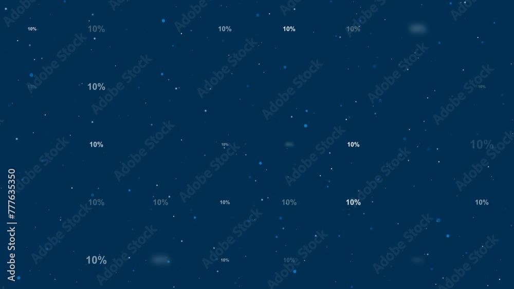 Template animation of evenly spaced 10 percent symbols of different ...