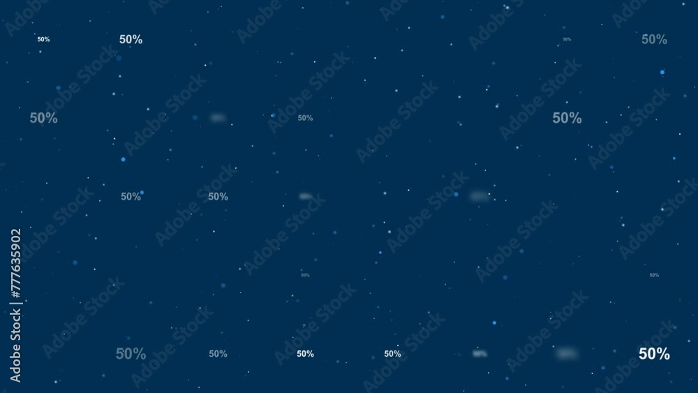 Template animation of evenly spaced 50 percent symbols of different ...