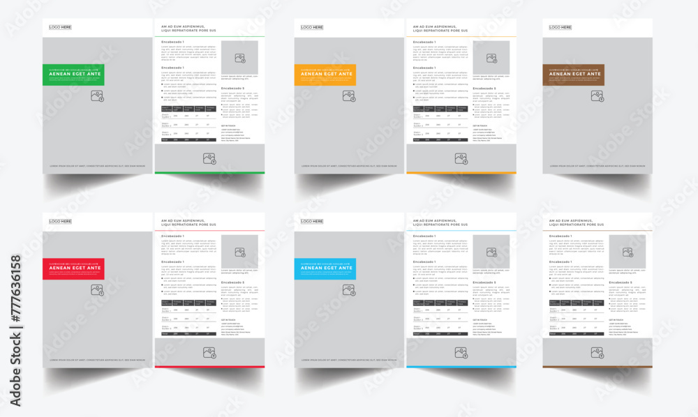 Technical Data Sheet layout template. Product Catalogue & modern a4 ...