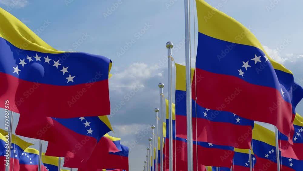 Venezuela's National Flag. High resolution digital 3d render of ...