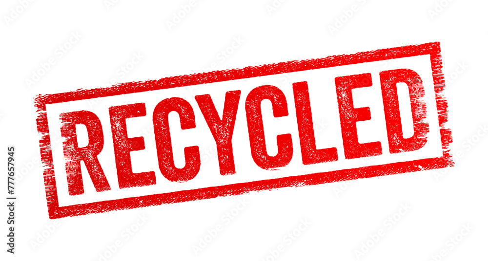 Recycled - process of converting waste materials into reusable products ...