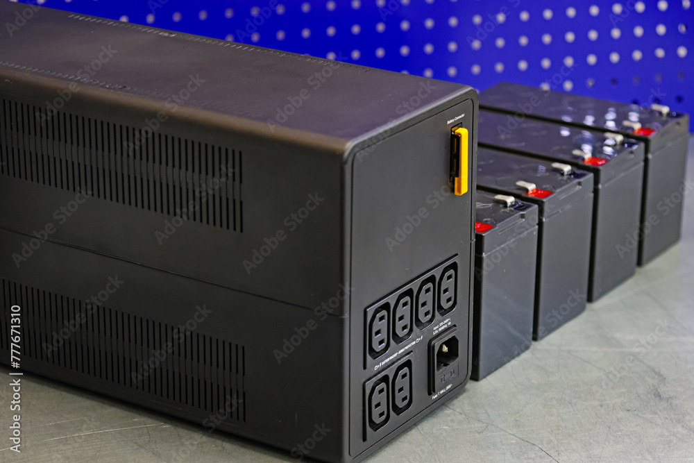Uninterruptible power supply. Backup Power UPS with battery. UPS with ...