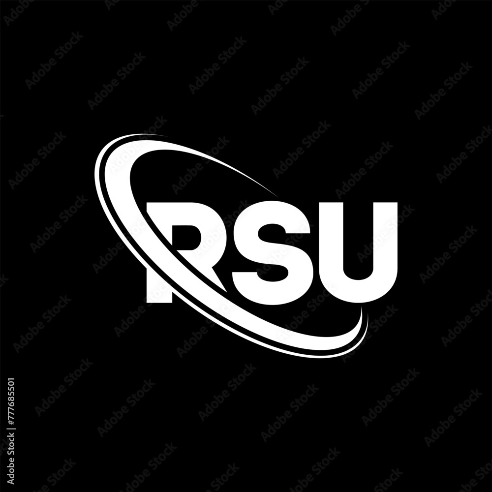 RSU logo. RSU letter. RSU letter logo design. Initials RSU logo linked ...