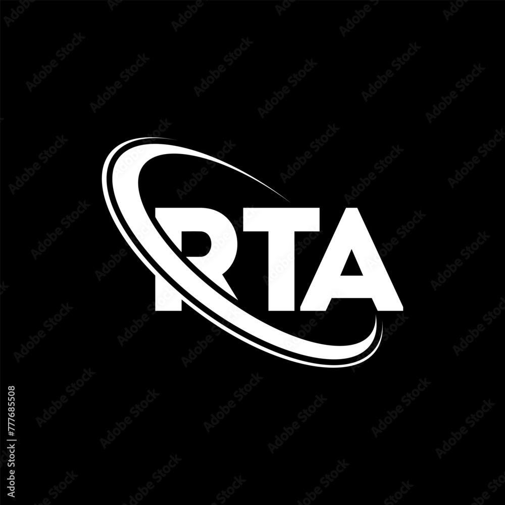 RTA logo. RTA letter. RTA letter logo design. Initials RTA logo linked ...