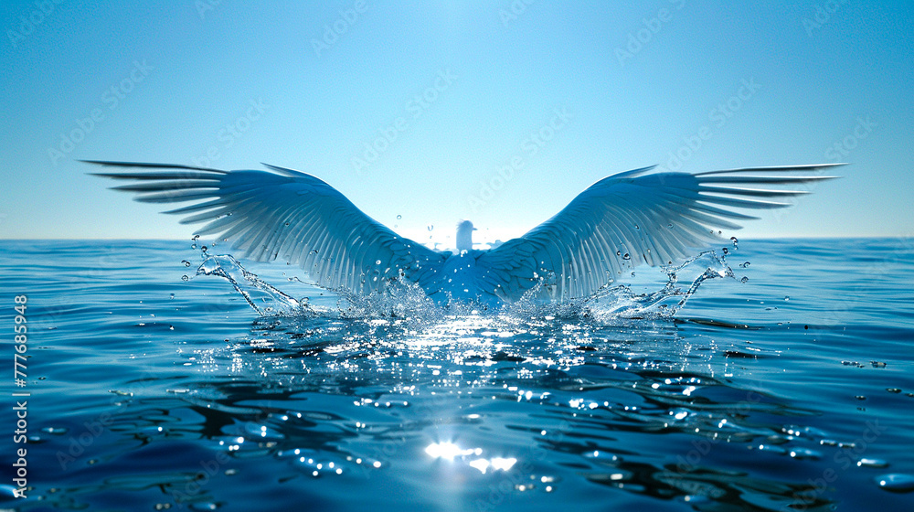 Water flowing smoothly around a wing, showing how computational fluid ...