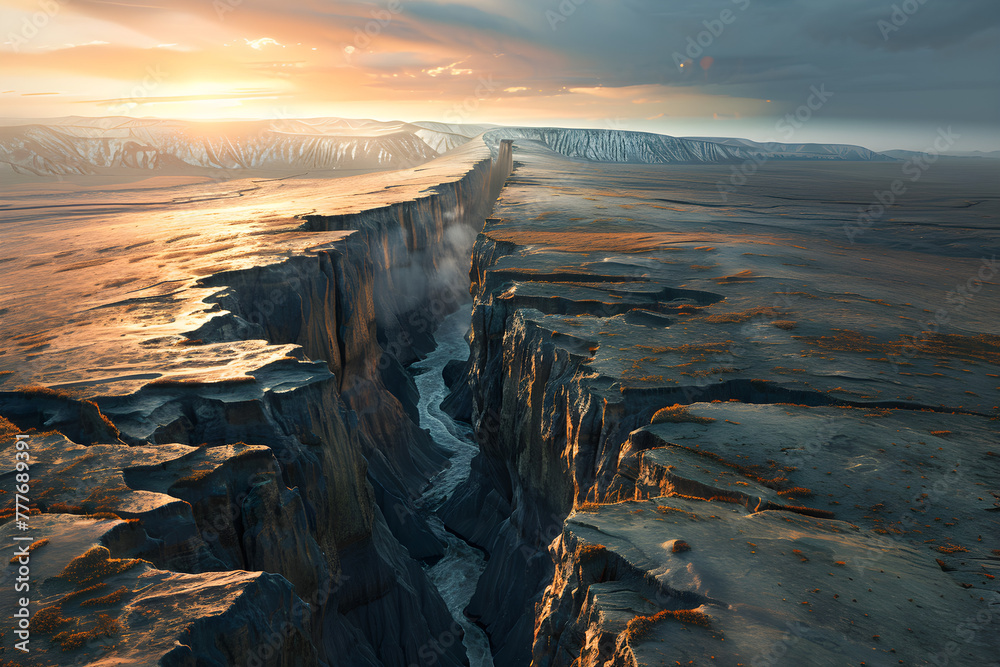 Tectonic plate shift and tectonic fault concept illustrating geology ...