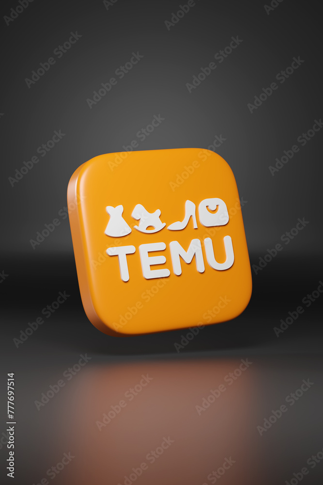 Buenos Aires, Argentina - April 3rd, 2024: Temu logo in three ...