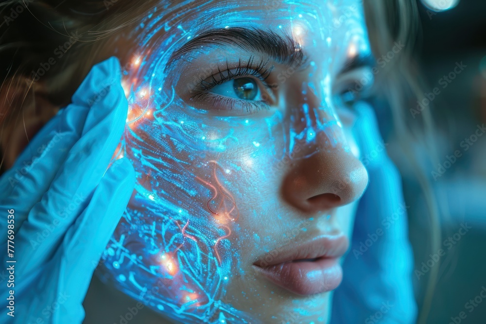 3D imaging technology used in plastic surgery planning, offering a ...