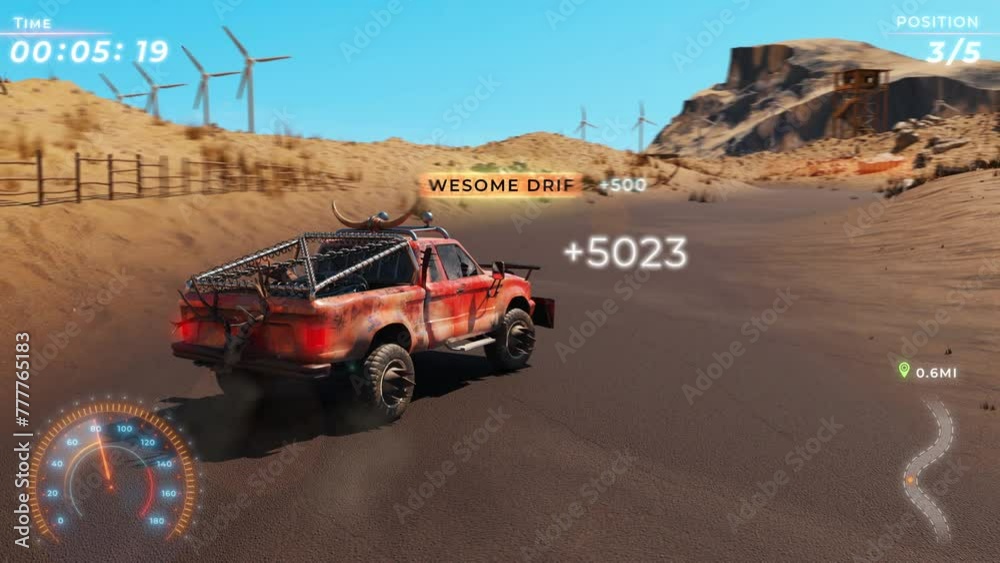 Vidéo Stock Player enjoying the fun drifting activity in the digital ...