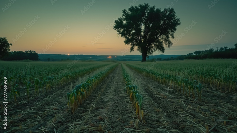Rural Pathway Landscape, Morning Dawn Agriculture Backdrop, Sunset Dusk ...