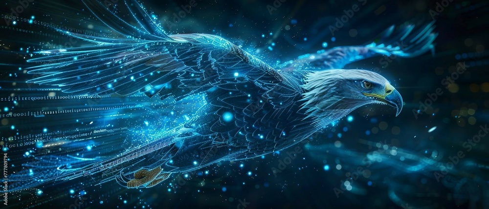 digital eagle with data streams , ai in aerial surveillance and ...