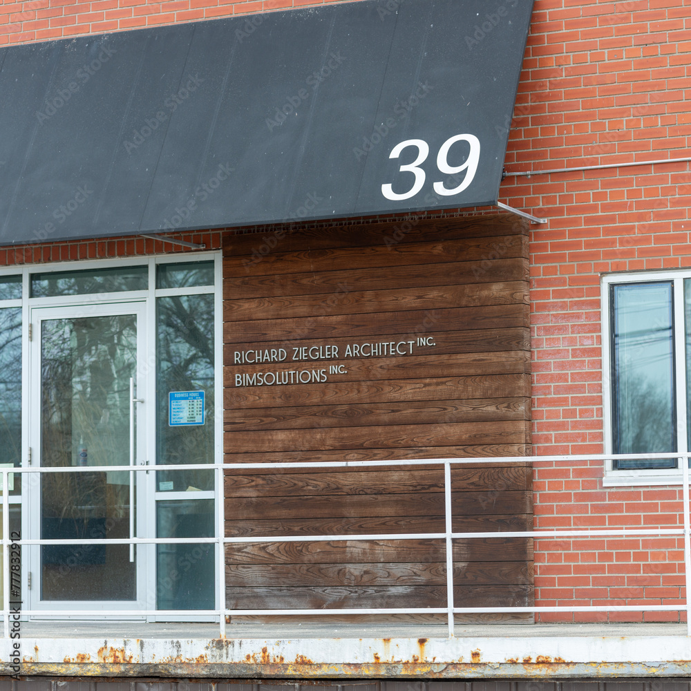 exterior building entrance and sign of Richard Ziegler Architect Inc ...