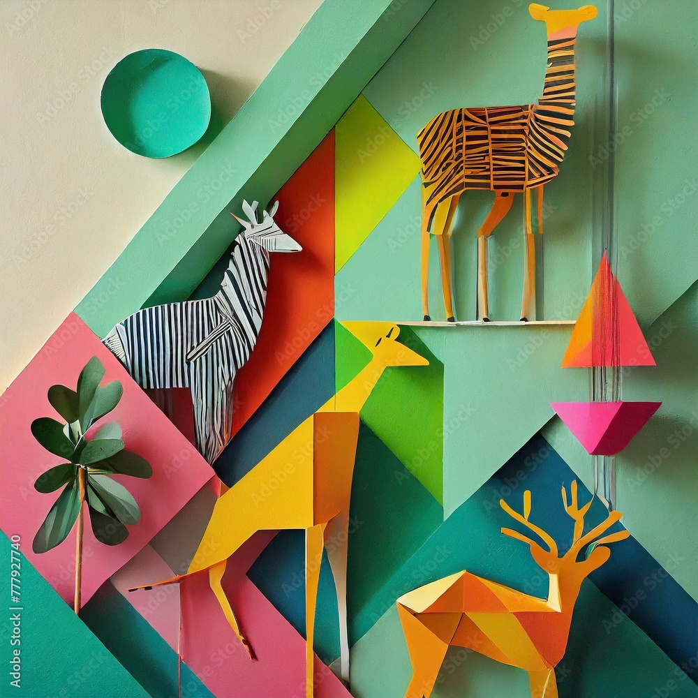 3d render of a building.a dynamic and modern wall installation ...