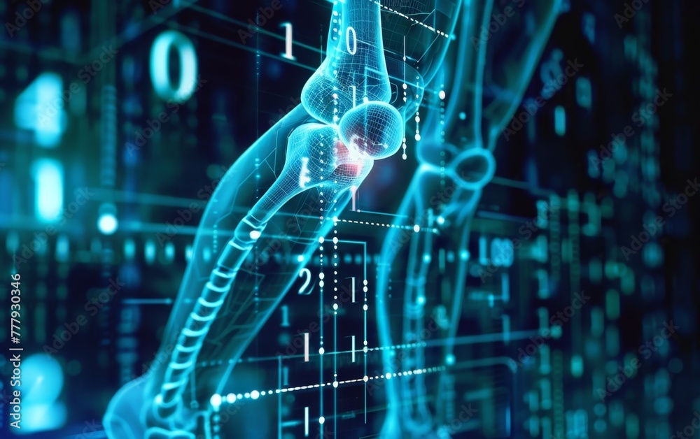 High-Tech Digital Visualization of Human Hip Joint.High-Tech Digital ...