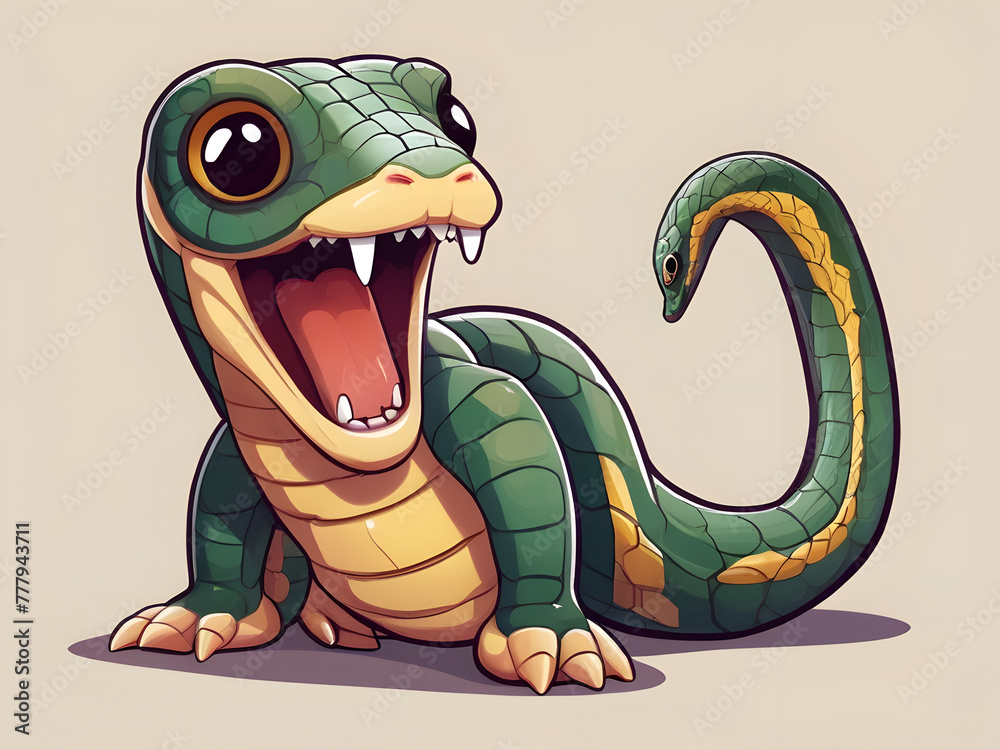 "Whimsical AI: Cute Snake Character for Instagram" "Tech-Savvy Serpent ...