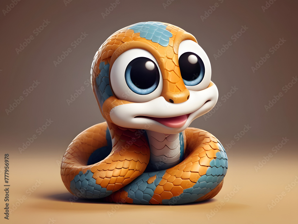 "Whimsical AI: Cute Snake Character for Instagram" "Tech-Savvy Serpent ...