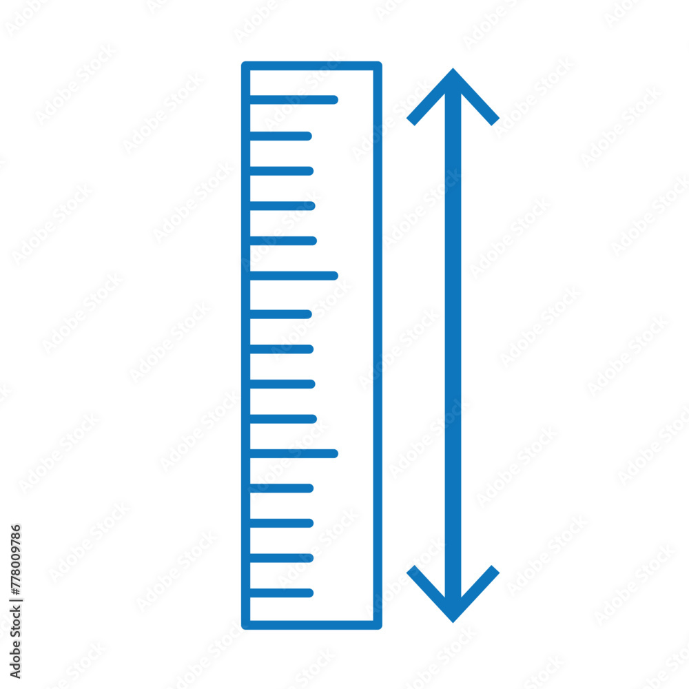 Height vector icon isolated on transparent background, Height logo ...
