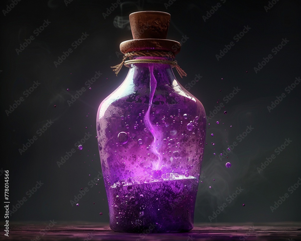 A potion bottle that fills up or empties as a slider, its contents ...