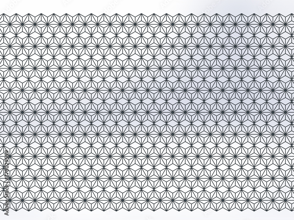 Asanoha Hemp Leaves Pattern, traditional Japanese motif, archetypal ...