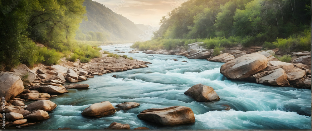 Photo real as River Reverie A meandering river journey captured in ...