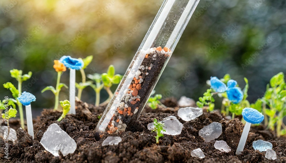 Wallpaper Microplastics in soil a test tube with soil sample - soil ...