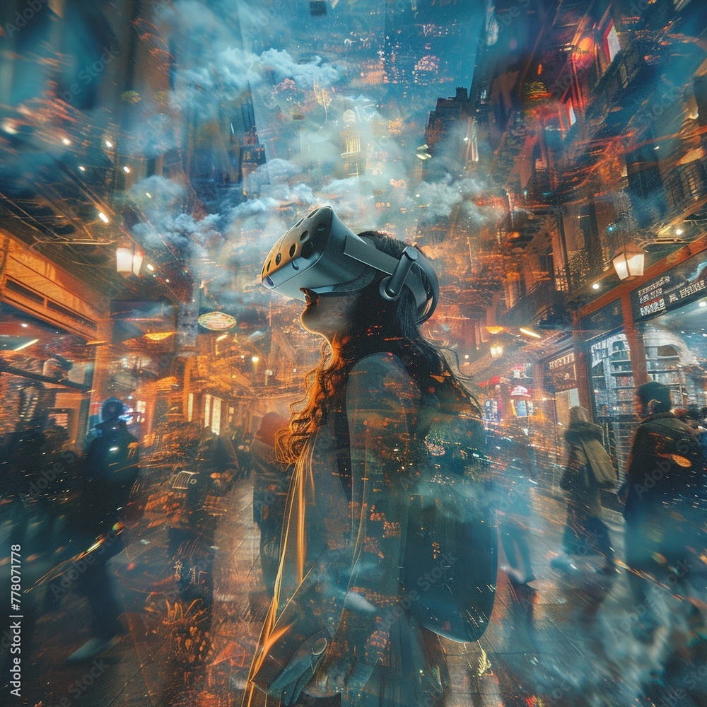 Capture the essence of stepping into a story with a dynamic visual that ...