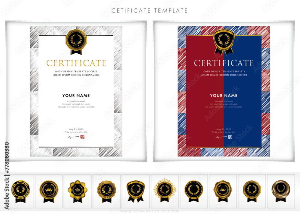 Luxury modern frames and shapes, templates for certificates of ...