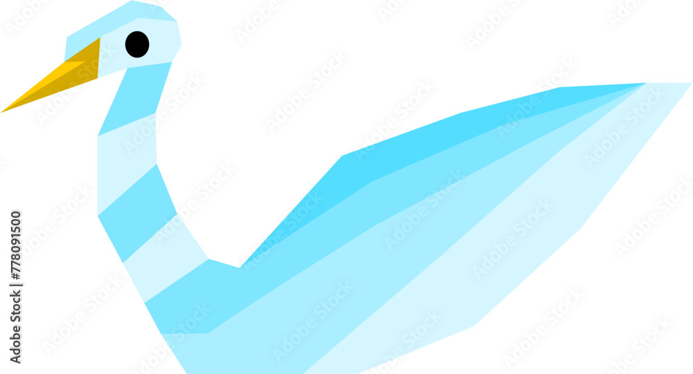 blue swan vector image or clipart. low poly swan image or vector art ...