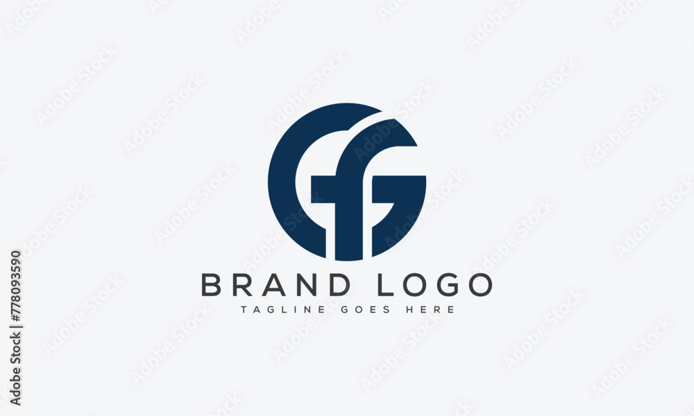 letter GF logo design vector template design for brand Stock Vector ...