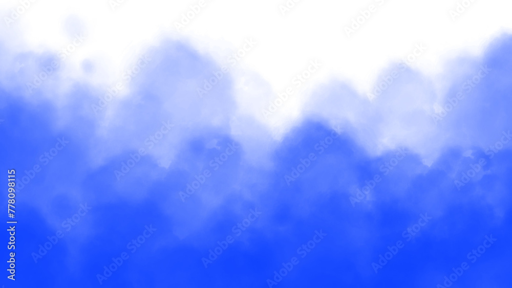 Blue smoke, cloud, fog, mist, powder, gas, isolated on transparent ...