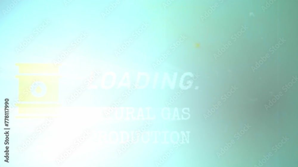 Vidéo Stock Natural Gas Production Loading inscription on black ...