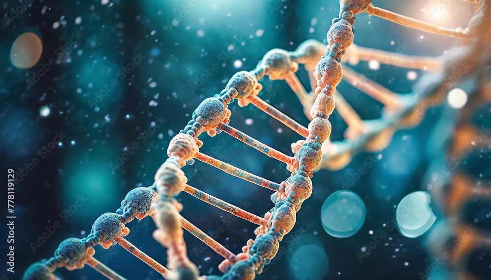 Digitized DNA molecule. An awe-inspiring photo capturing the beauty and ...