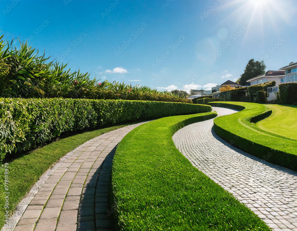 Foto de green curved landscape ground turf ground architecture grass ...
