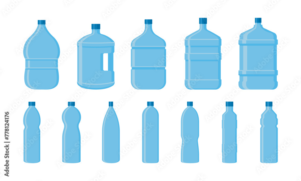 Gallon and Bottle Water Set Collection, Healthy Aqua big plastic barrel ...