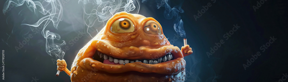 Design a quirky character that embodies the contradiction between ...