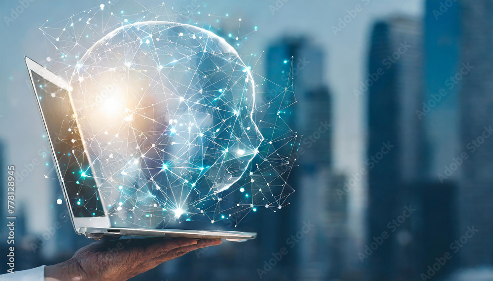 Face of futuristic and Innovative Imagery AI and Automation use of ...